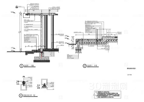 廊架节点图廊架立面图大山谷图库