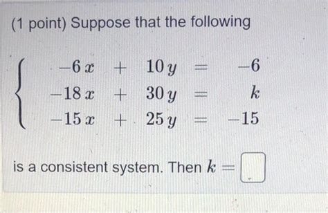 solved 1 point determine all values of h and k for which