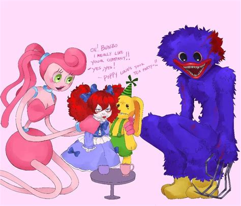 Miriciclo Fnafx On Instagram Tea Party Timeee Poppy Dosent Likes This And Huggy Wuggy Is The
