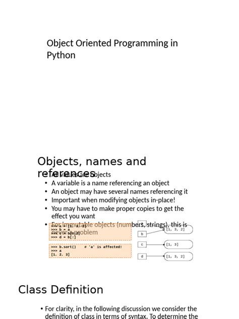 Object Oriented Programming In Python Definitions Pdf Technology