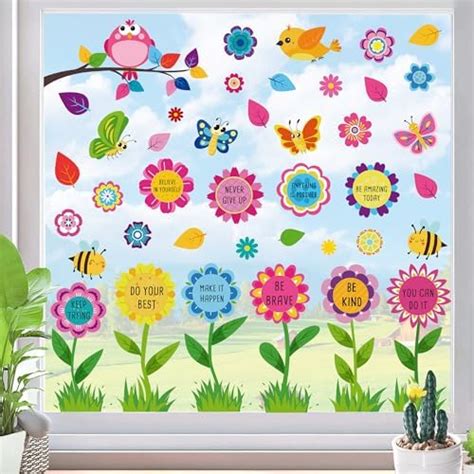 Summer Spring Window Clings Spring Window Clings For Glass