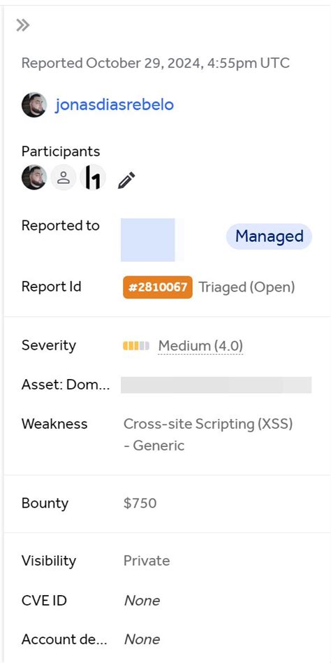 Jonas Dias Rebelo On Linkedin Bugbounty Hackerone Bughunter