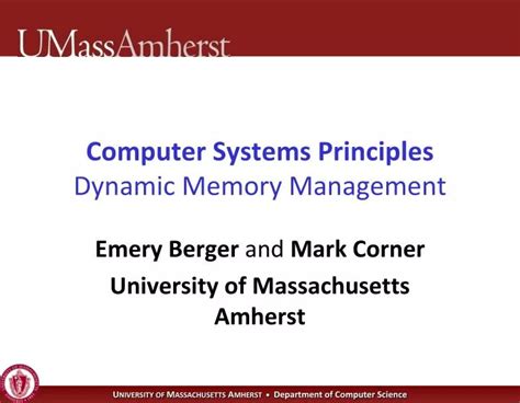 Ppt Computer Systems Principles Dynamic Memory Management Powerpoint Presentation Id6660856