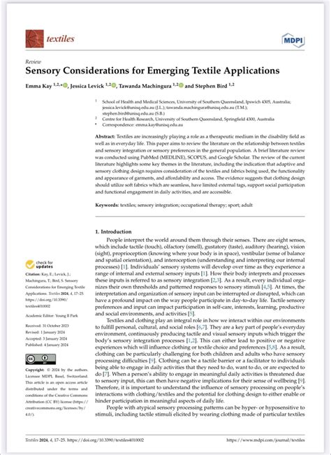 Review Openaccess Textiles Mdpi