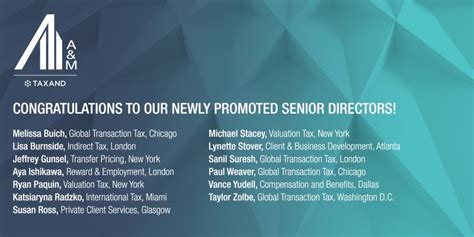 Marvin Rust On Linkedin Taxand Seniordirector Likewhatyoudo Likewhoyoudoitwith Promotions