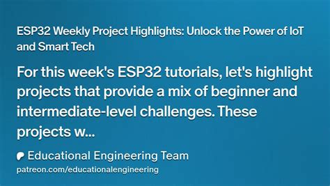 Educational Engineering Team On Linkedin Esp32 Techtips Diy Iot Makersmovement