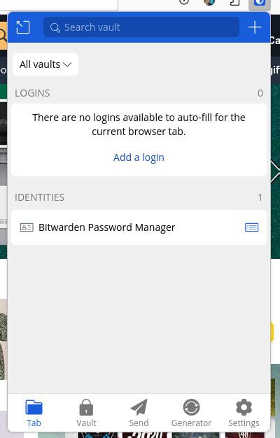 How To Create A New Vault Item From The Bitwarden Browser Extension