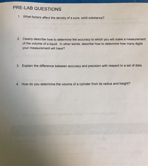 Measurements And Density EXPERIMENT MEASUREMENTS AND Chegg Com
