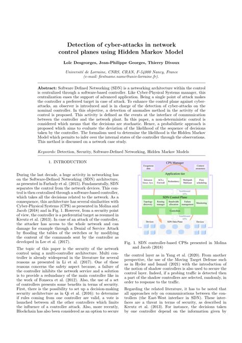 pdf detection of cyber attacks in network control planes using hidden