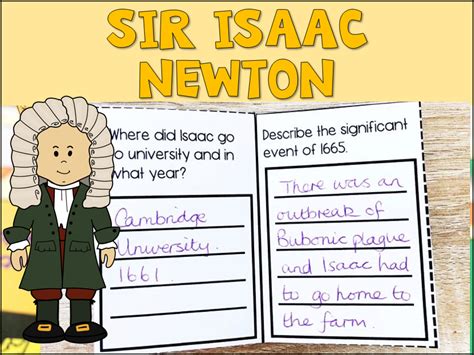 Isaac Newton Activities Fact Sheets Mini Book Power Point Teaching
