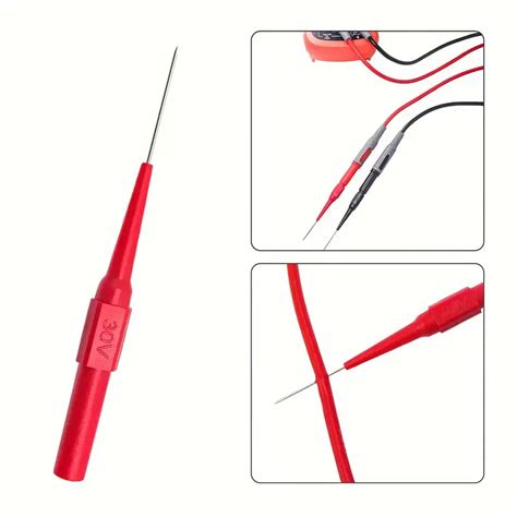 멀티 미터 테스트 프로브 백 프로브 절연 피어싱 바늘 4mm 소켓 침술 자동차 도구 키트 30v Temu Republic
