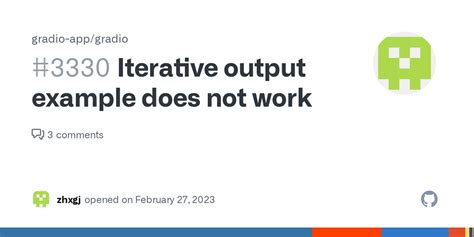 Iterative Output Example Does Not Work Issue 3330 Gradio App