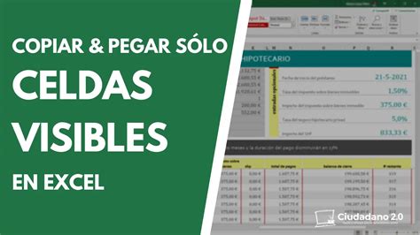 Cómo Copiar y Pegar solo Celdas Visibles en Excel Office a Tope