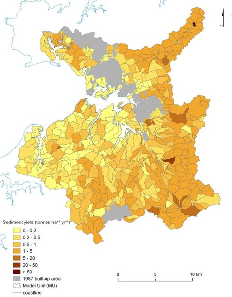 Generated Sediment Yields From Rural Areas Tonnes Ha Yr Download Scientific