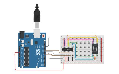 Circuit Design Arduino Display De 7 Segmentos Ci 4511 Tinkercad