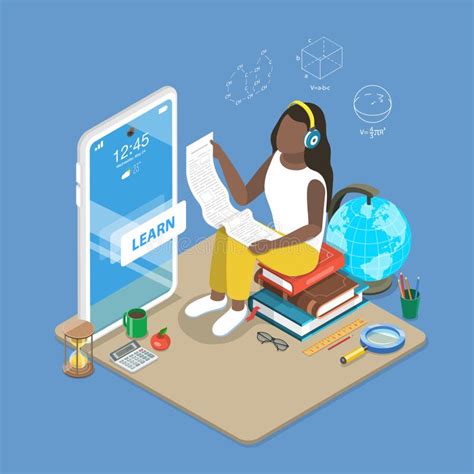 3d Isometric Flat Vector Illustration Of Academic Education Process Stock Vector Illustration