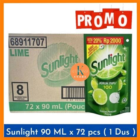 Jual Sunlight Jeruk Nipis Kemasan Refill 1 Dus Isi 72 Pouch 90 Ml Shopee Indonesia