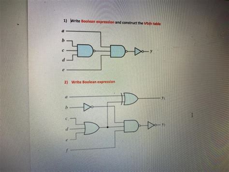 Solved 1 Write Boolean Expression And Construct The Truth