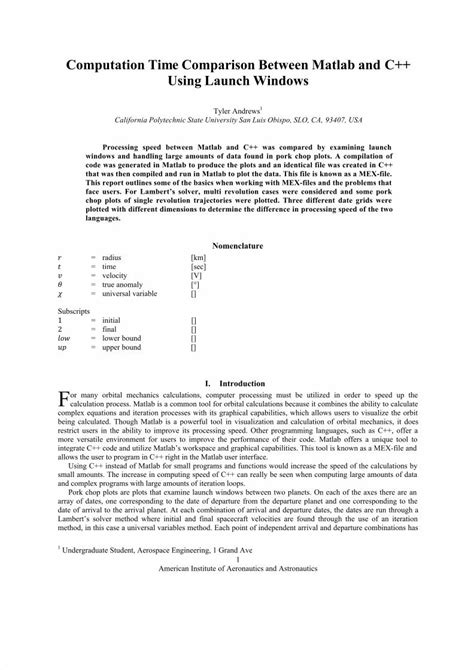 Pdf Computation Time Comparison Between Matlab And C Using Launch W Dokumentips