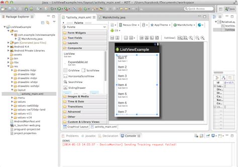 Class Notes The Android Development Environment Programming Mobile