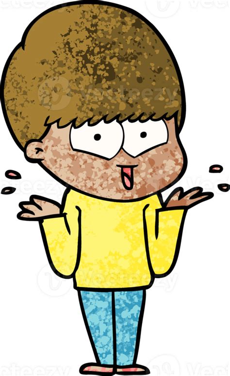 Niño Feliz De Dibujos Animados 42283404 Png