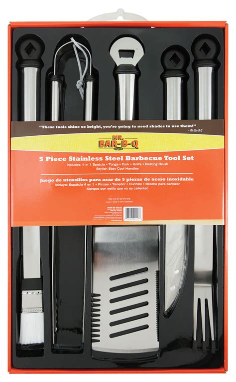 5 Piece Barbeque Tool Set Cookin Wit Gus