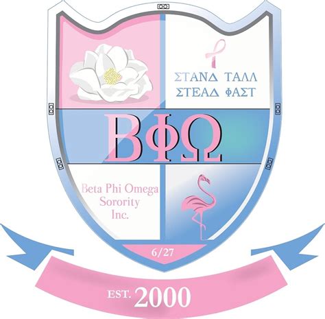 Beta Phi Omega Sorority Inc Crestsheild By Lanierimages Redbubble