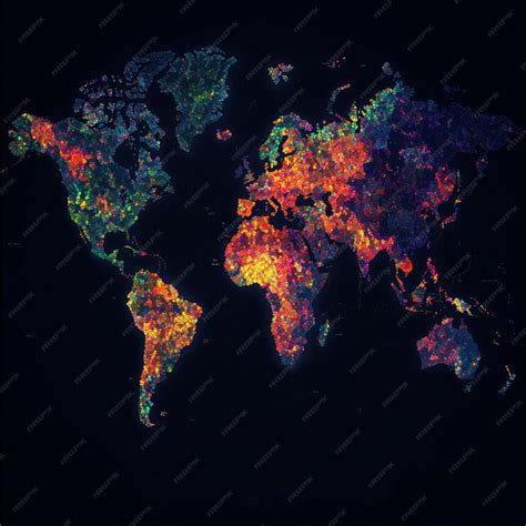 a heat map visualizing population density across various regions
