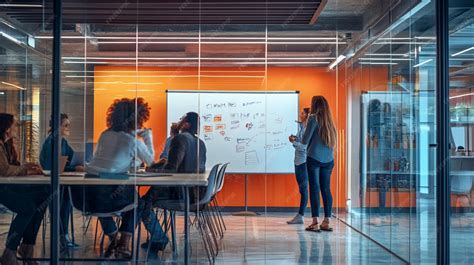 A Corporate Meeting With Diverse Team Members Brainstorming On A