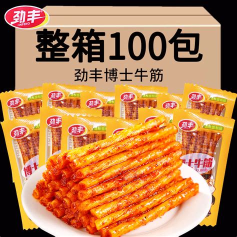 劲丰博士牛筋辣条牛板筋麻辣面筋小零食儿时怀旧素烧烤豆筋小包装虎窝淘