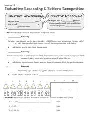 Geometry Inductive Reasoning Pattern Recognition Course Hero