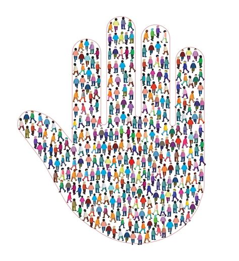 Premium Vector Large Group Of People Standing Together In A Dense