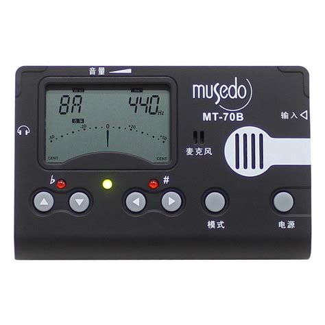 Musical Instrument Tuner Metronome Pitch Pipe Chromatic Black