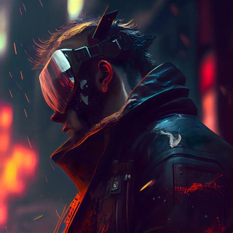 premium photo portrait of a futuristic man in a virtual reality