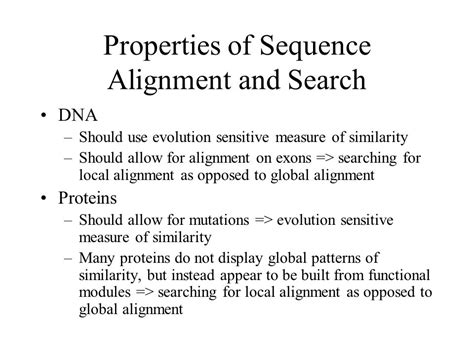 sequence alignment and database searching ppt download