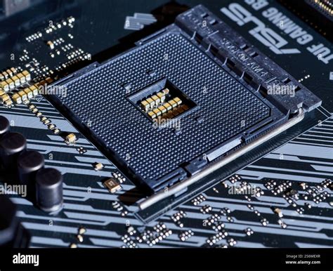 A Close Up View Of An Am4 Cpu Socket On A Motherboard This Detailed