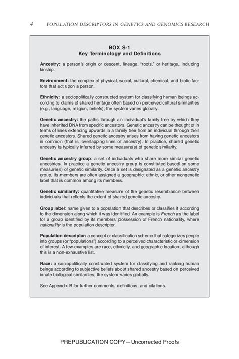 Summary Using Population Descriptors In Genetics And Genomics Research A New Framework For An