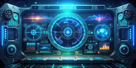 Immersive Futuristic Hud Gui Interface A Glowing Minimalist Scifi Immersive Futuristic Hud Gui Interface A Glowing Minimalist Scifi