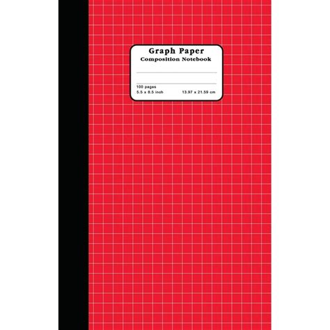 Graph Paper 4 X 4 Size 5 5 By 8 5 Inch Graph Paper Composition