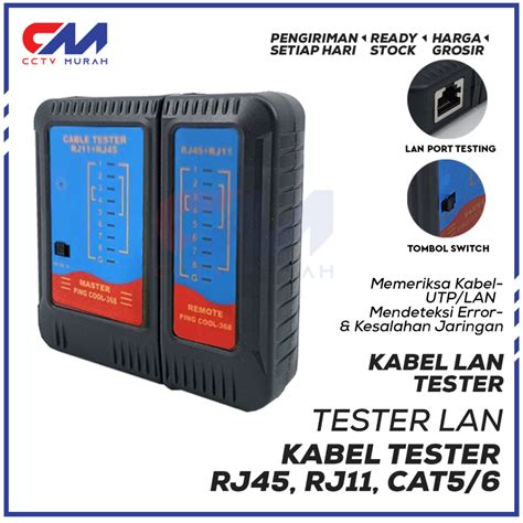 Jual Profesional Ethernet Kabel Tester Rj45 Rj11 Rj12 Cat5 Cat6 Lan