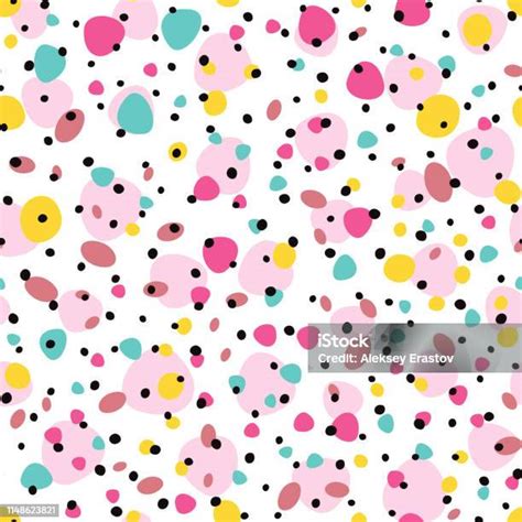 불규칙 한 다채로운 폴카 도트 컬러 둥근 반점과 완벽 한 패턴입니다 벡터 일러스트입니다 0명에 대한 스톡 벡터 아트 및 기타 이미지 Istock
