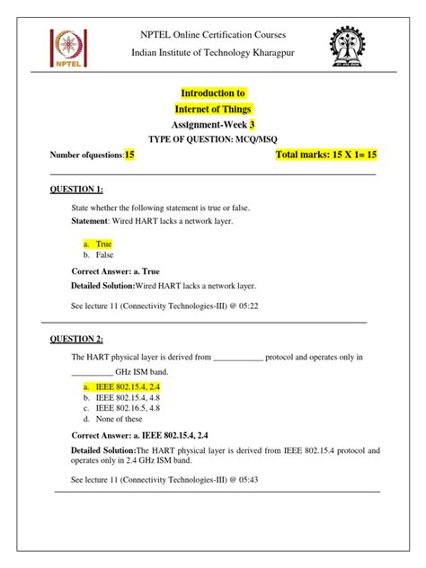 Assignment W3 Pdf Computer Network Bluetooth