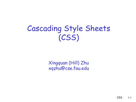 Cascading Style Sheets