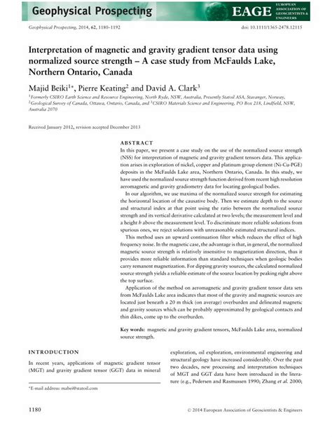 pdf interpretation of magnetic and gravity gradient tensor data using