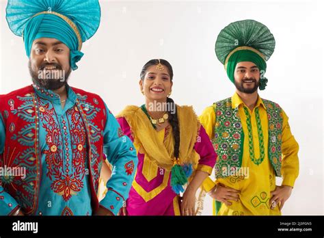 Sikh People Performing Bhangra Together During Baisakhi Celebration