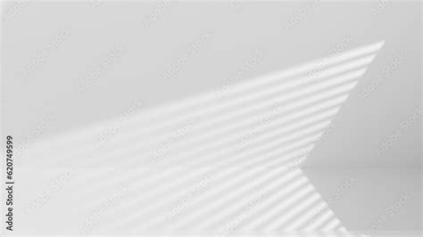 Shadow Shading From Shadow On White Wall Effect For Shadow Overlay 3d Render Stock