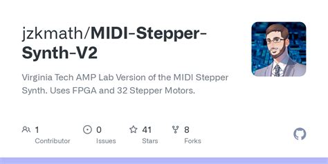 Github Jzkmathmidi Stepper Synth V2 Virginia Tech Amp Lab Version