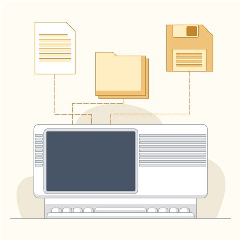 Old Computer Setup In Flat Design 10054831 Vector Art At Vecteezy
