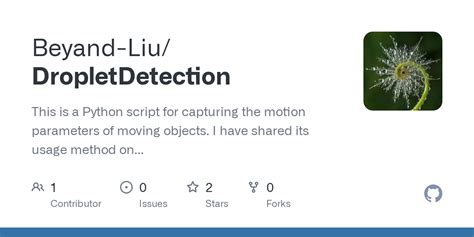 Github Beyand Liudropletdetection This Is A Python Script For