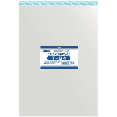 シモジマ ヘイコー 透明 Opp袋 クリスタルパック テープ付 B4 100枚 T B4 006743300 20240208173414 01275 Maruko Store 通販